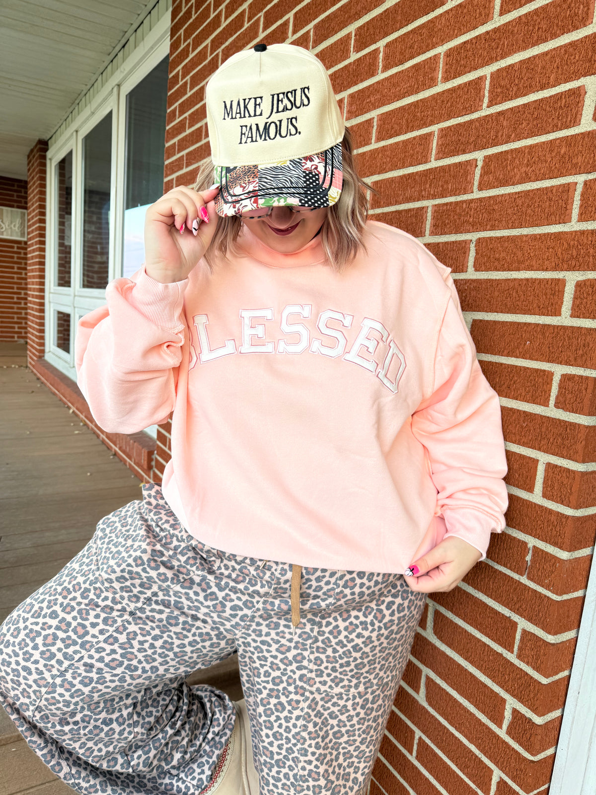 make jesus famous patchwork hat – Faith and Flare Boutique